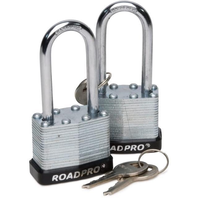 RoadPro 40mm Laminated Steel Padlock with Bumper Guard, 2′ Shackle 2 ...